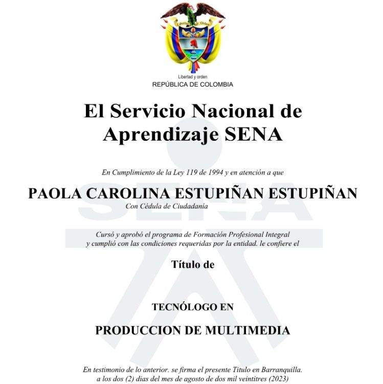 Certificaciones y diplomas – PaoCreactiva – Diseñadora Multimedia